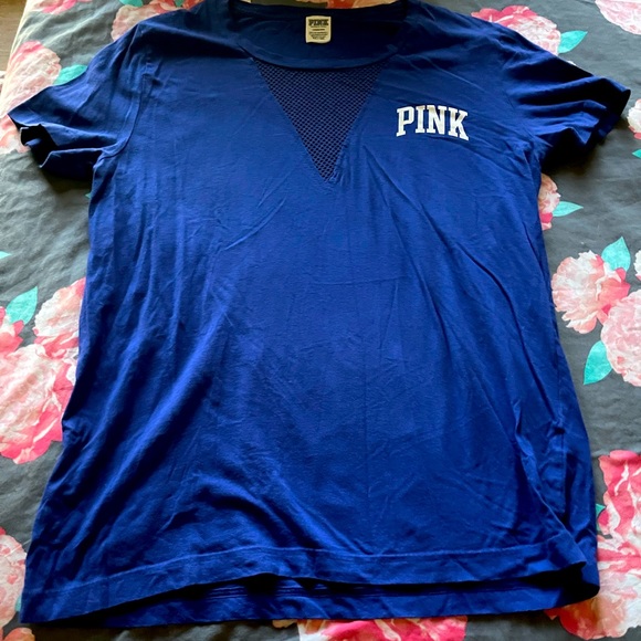 PINK Victoria's Secret | Tops | Rare Vs Pink Shirt With Mesh Front ...